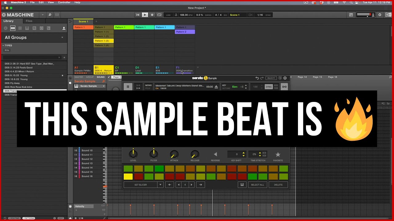 FIRE Sample Beat Making With Maschine & Serato Sample! - Beat Making Videos