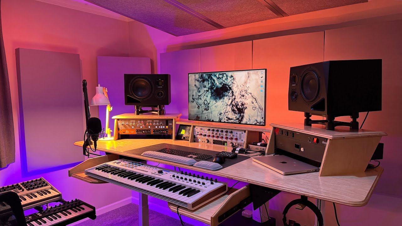 New Studio Desk Tour! Standing Workstation & Gear Explained - Beat ...